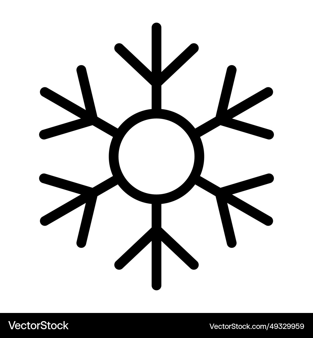 Simple snowflake christmas icon abstract snow Vector Image