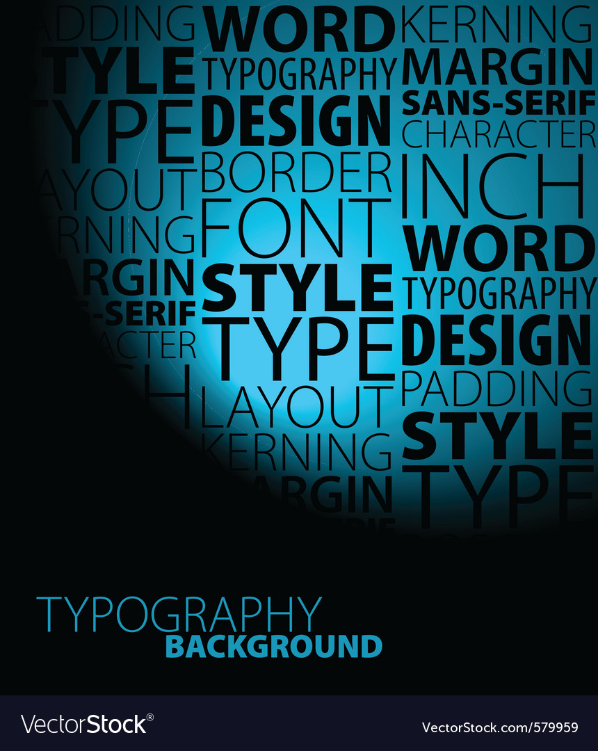 Typeface poster Royalty Free Vector Image - VectorStock