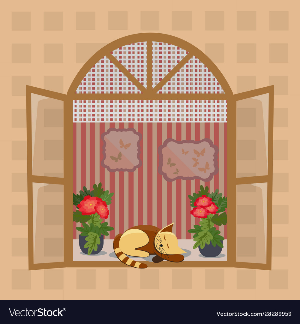 Window inside view Royalty Free Vector Image - VectorStock