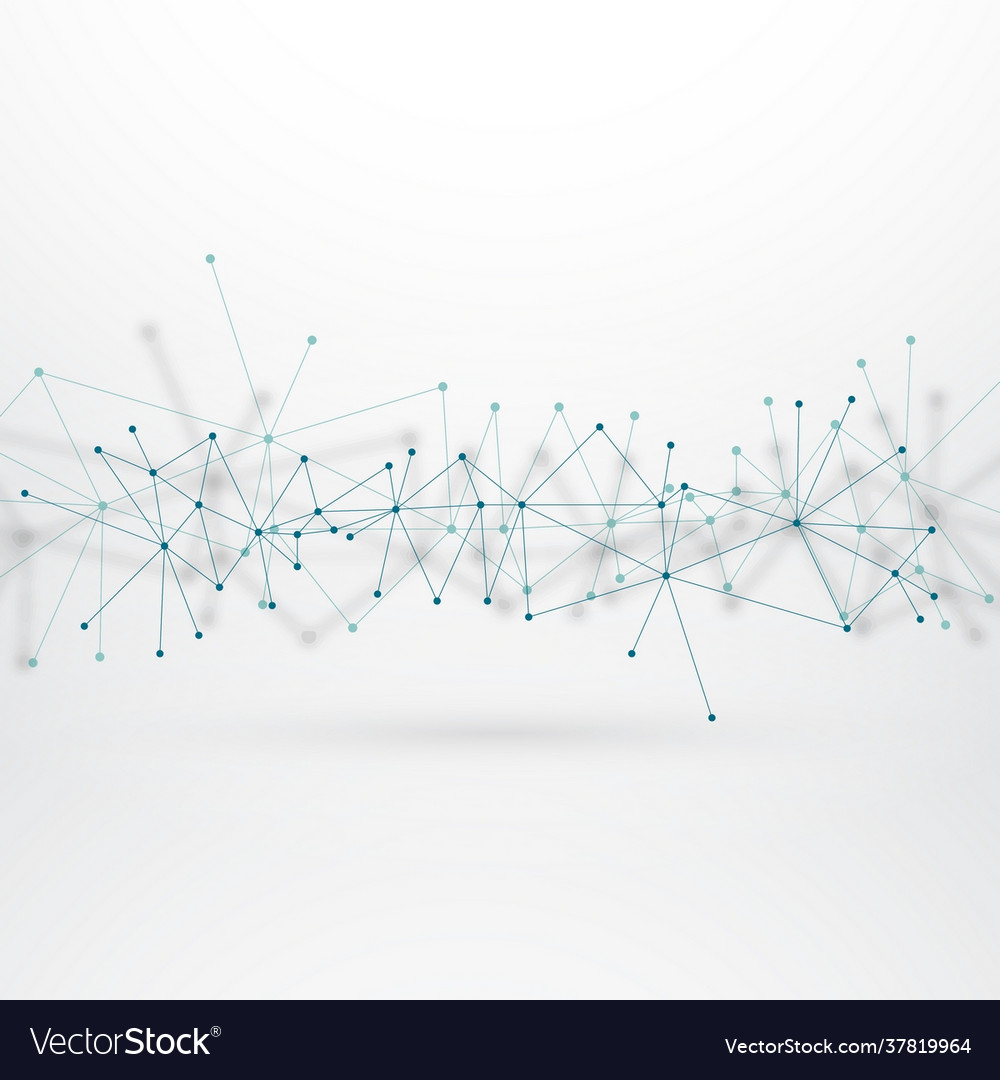 Array network lines with dots connection Vector Image