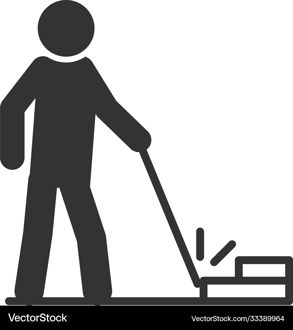 Blind person walking with stick world disability Vector Image