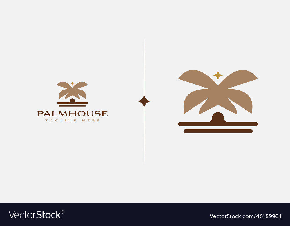 Palm tree summer tropical universal creative Vector Image