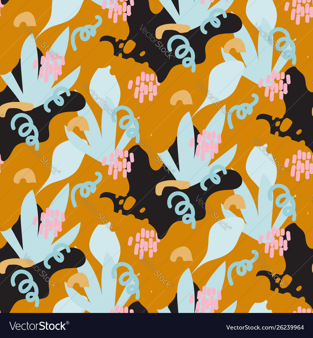 Seamless texture with geometric floral abstract Vector Image