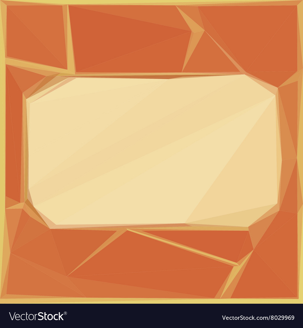 Background frame and low poly pattern Royalty Free Vector