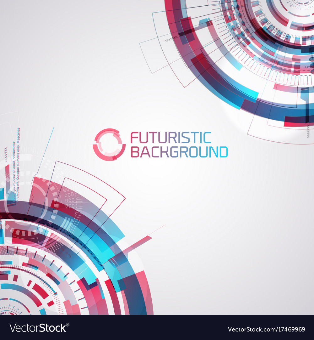 Gradient futuristic interface background Vector Image