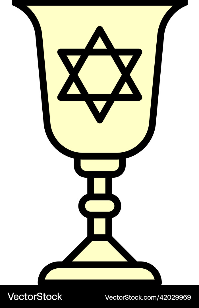 Grail or kiddush cup icon passover related Vector Image