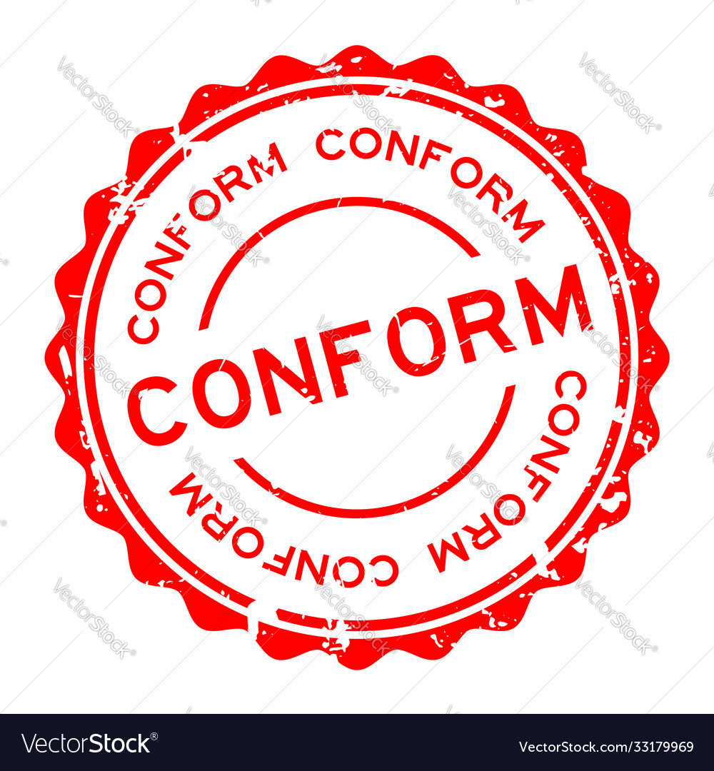 Grunge Red Conform Rubber Seal Stamp Royalty Free Vector