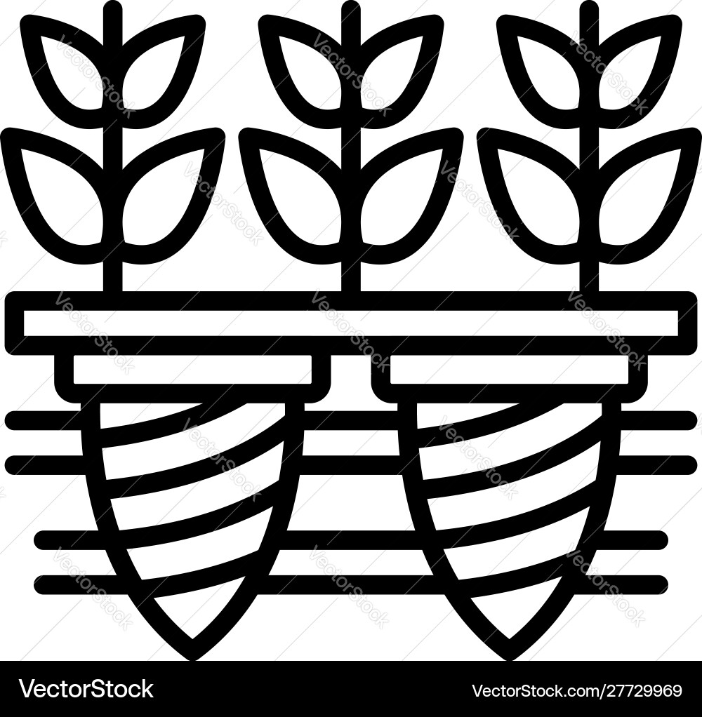 Plant seed icon outline style Royalty Free Vector Image