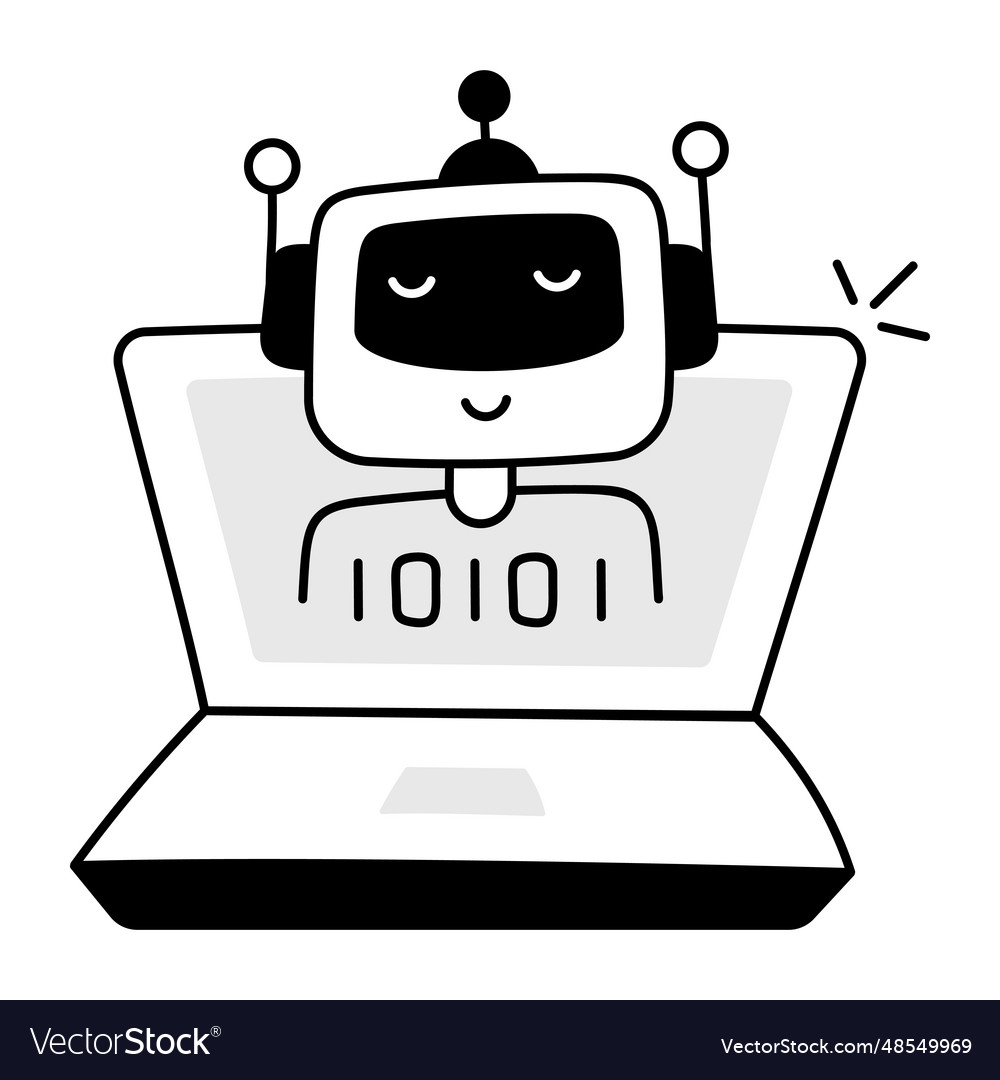 Robot software Royalty Free Vector Image - VectorStock