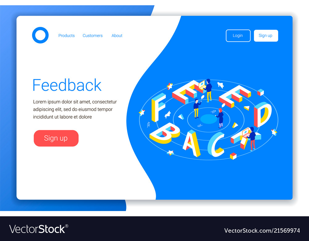 Feedback design concept Royalty Free Vector Image