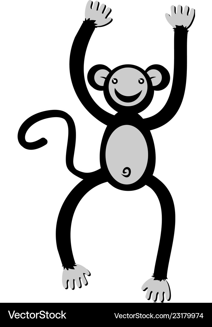 Monkey dance Royalty Free Vector Image - VectorStock
