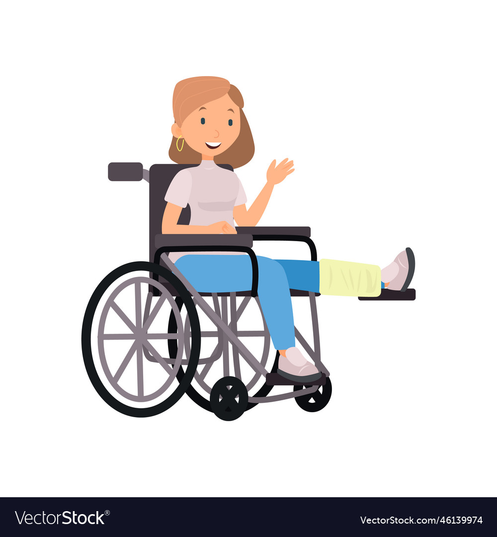 Woman in wheelchair flat icon colored element Vector Image Woman in wheelchair flat icon colored element Vector Image
