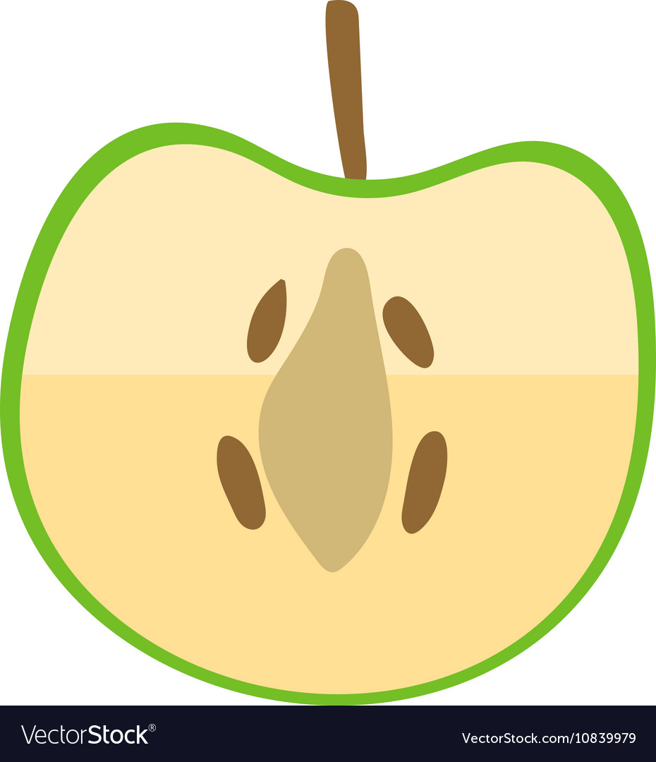 Apple slice Royalty Free Vector Image - VectorStock