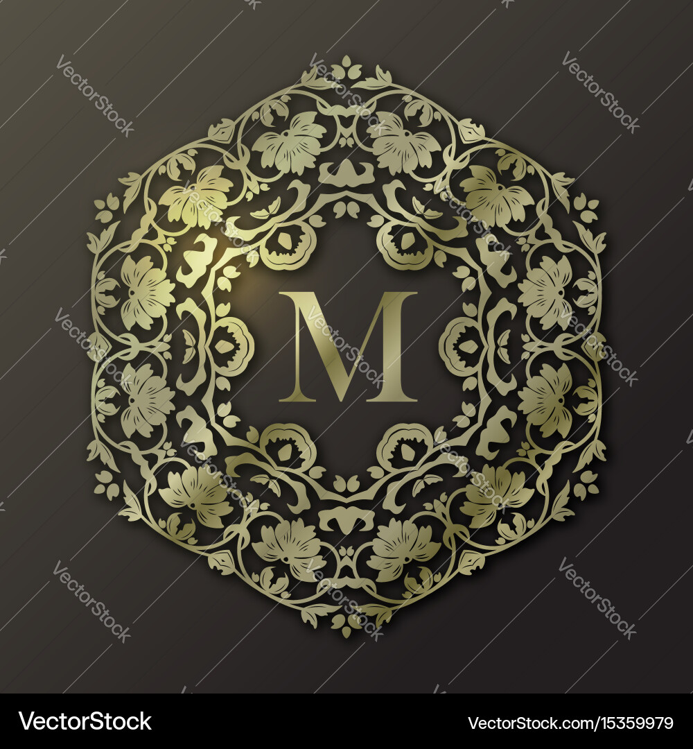 Frame monogram design Royalty Free Vector Image