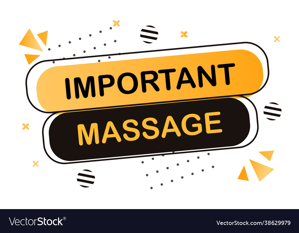 Important message concept Royalty Free Vector Image