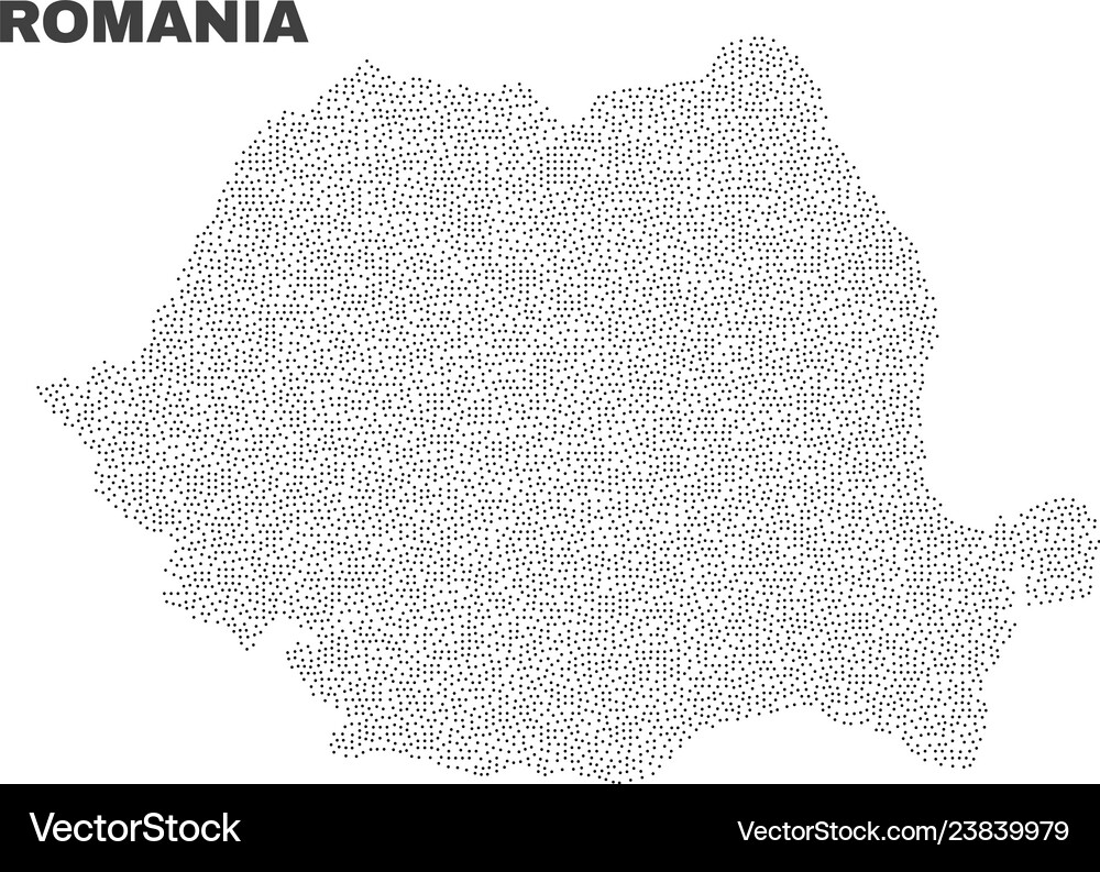 Romania map of points Royalty Free Vector Image