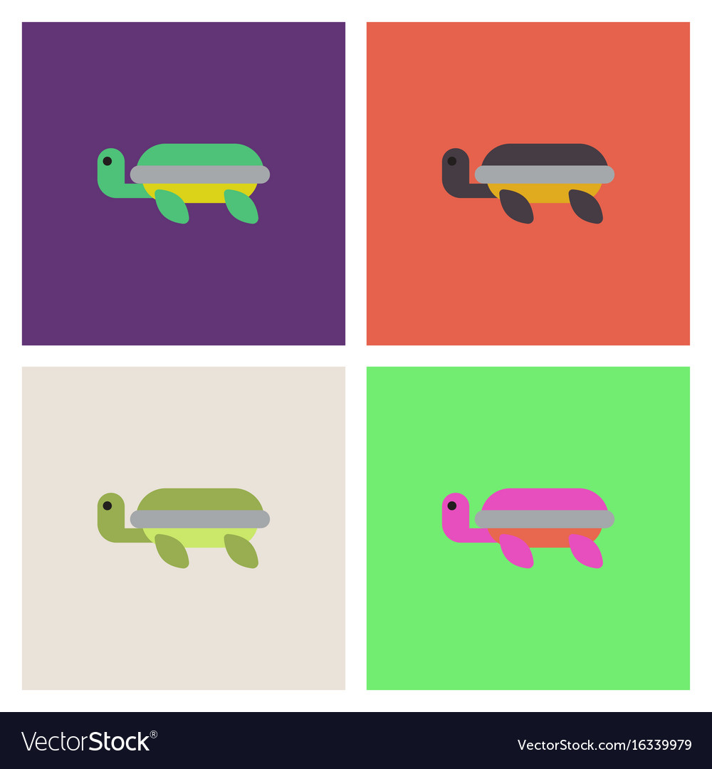 Sea turtle icon set Royalty Free Vector Image - VectorStock