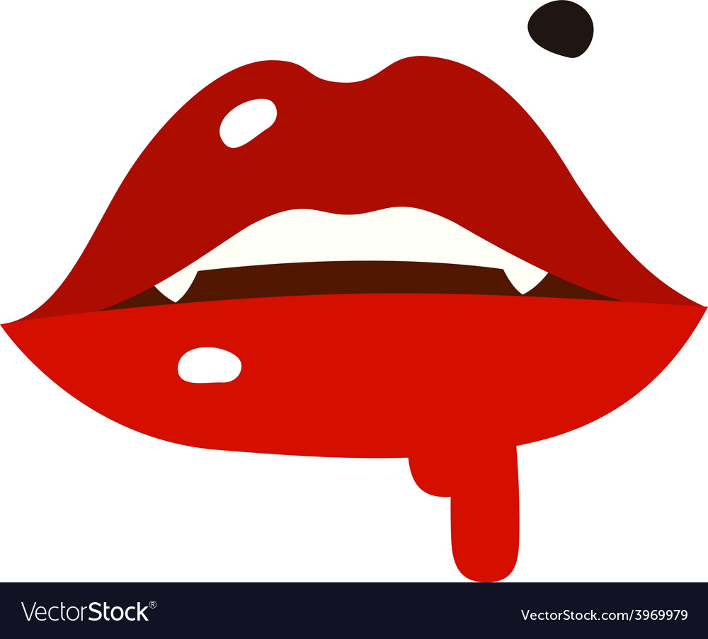 Vampire lips Royalty Free Vector Image - VectorStock