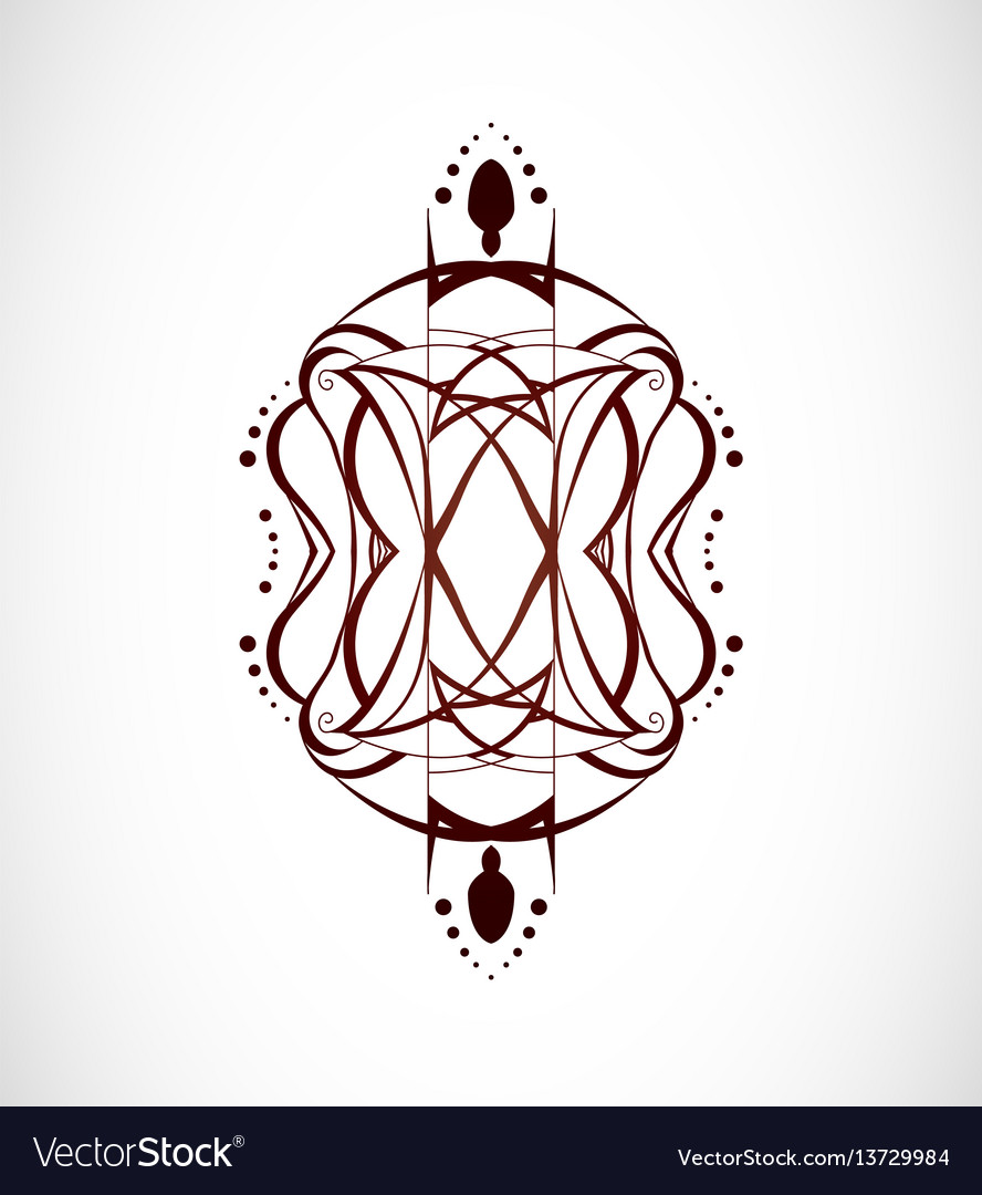 Brown abstract shape Royalty Free Vector Image