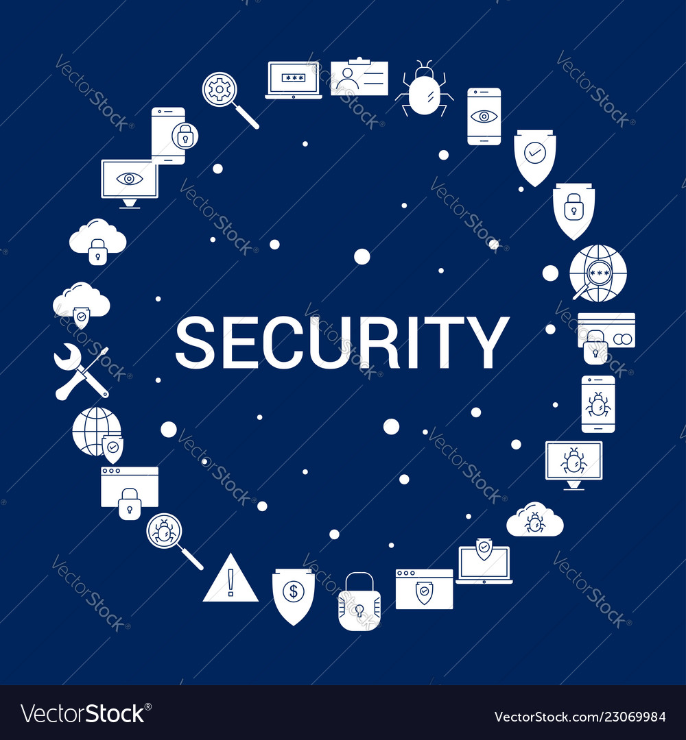 Creative security icon background Royalty Free Vector Image
