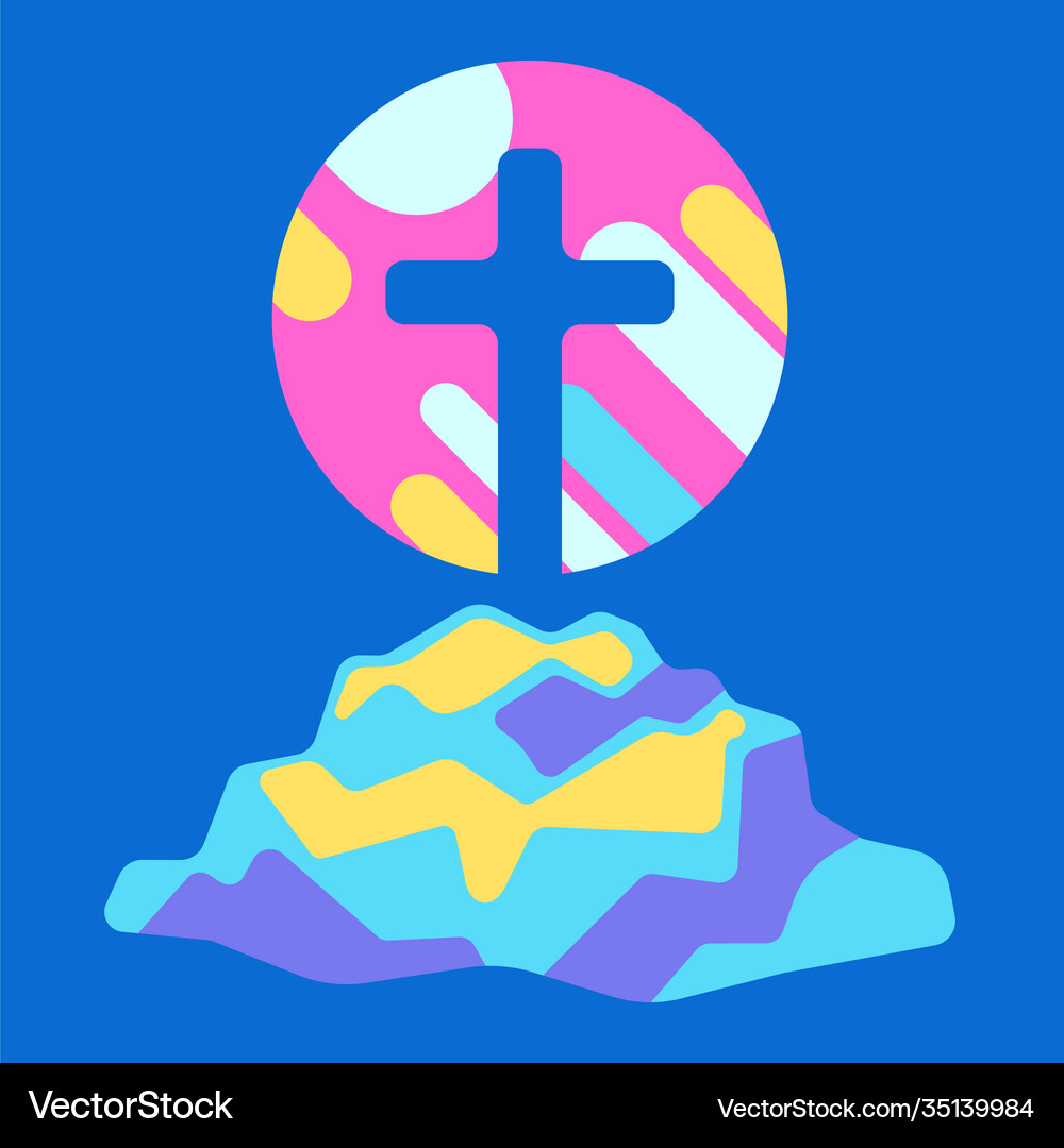 Easter Cross Celebration Royalty Free Vector Image