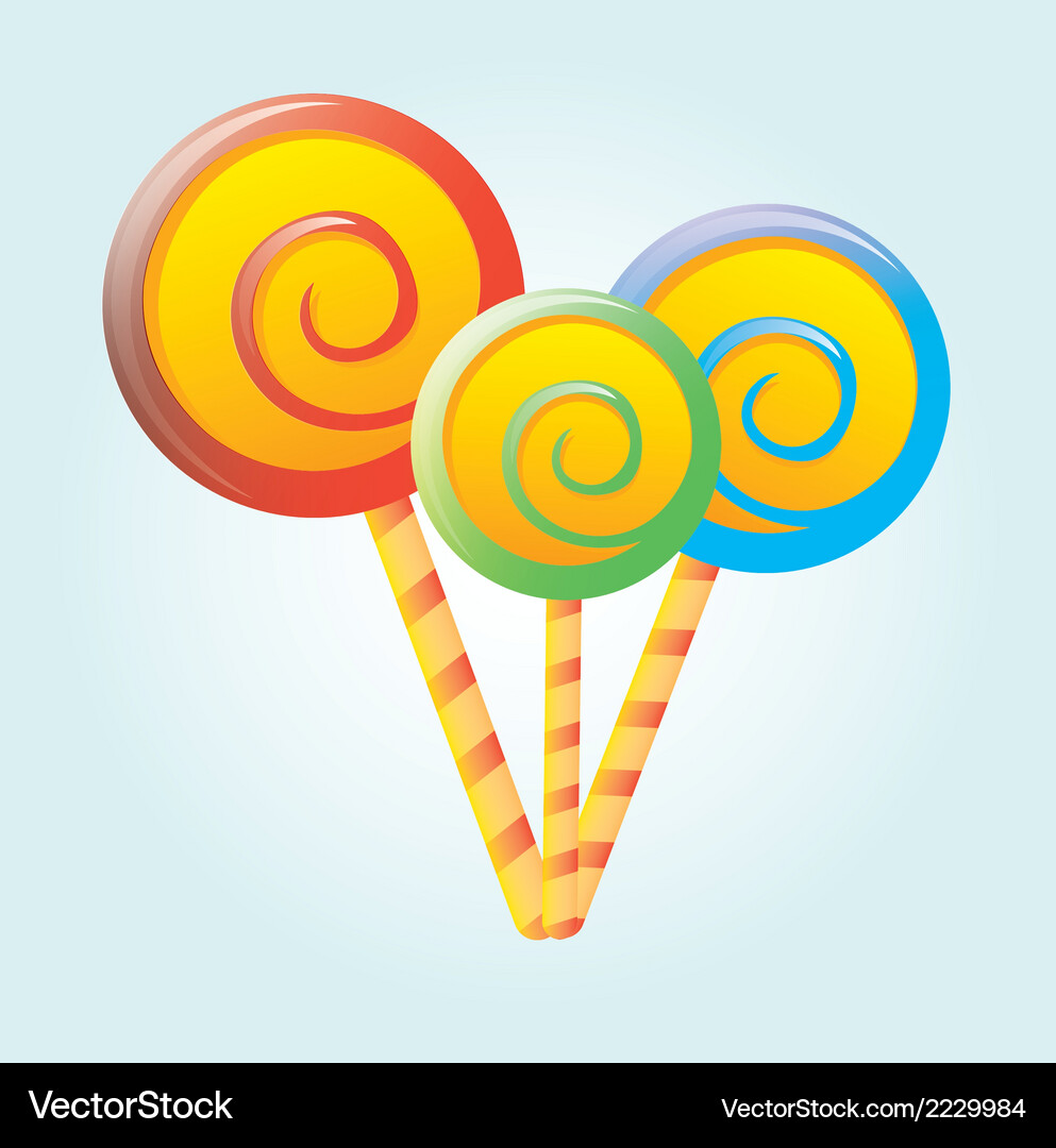 Lollipops design over blue background Royalty Free Vector