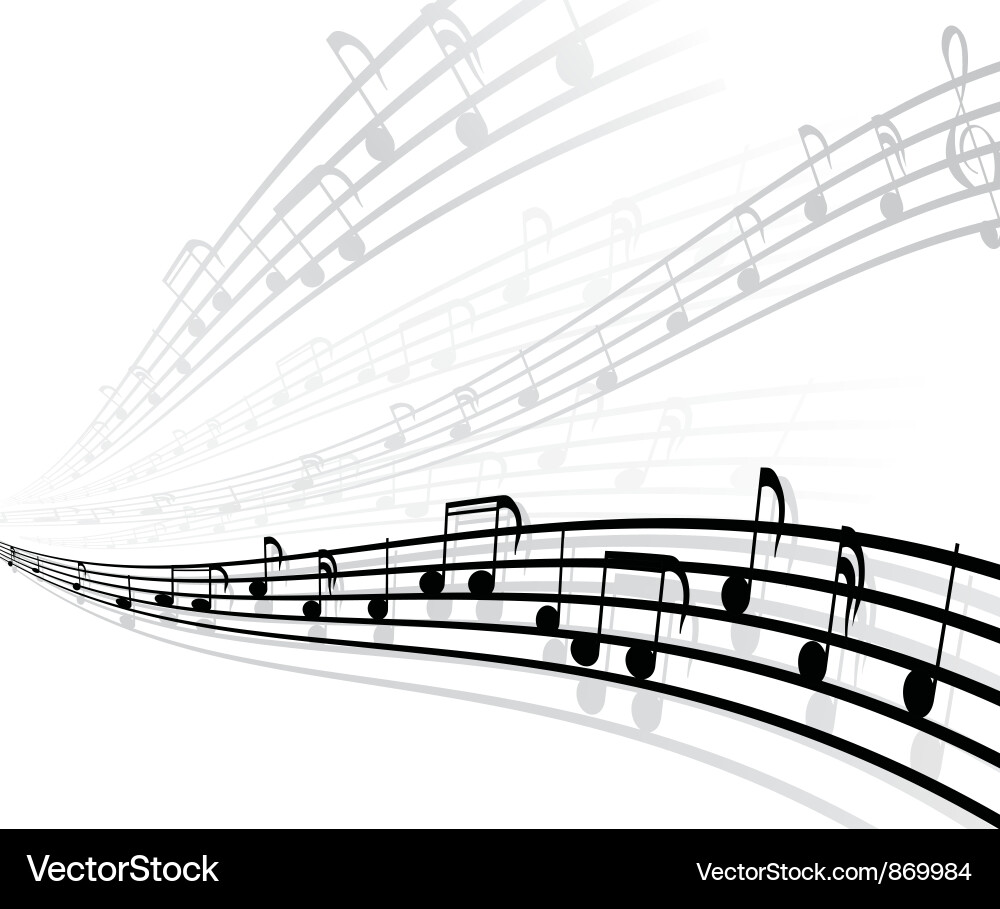 Musical background with different notes Royalty Free Vector