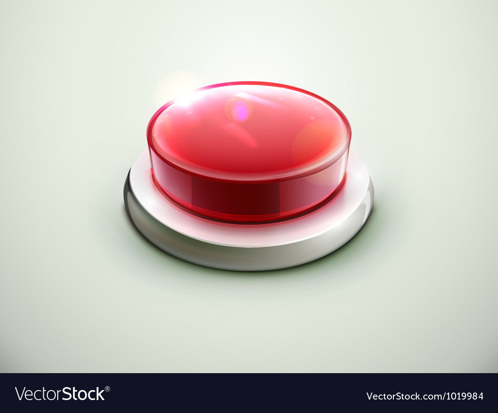 Red button Royalty Free Vector Image - VectorStock