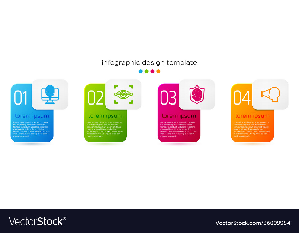 Set line monitor with fingerprint eye scan Vector Image Set line monitor with fingerprint eye scan Vector Image