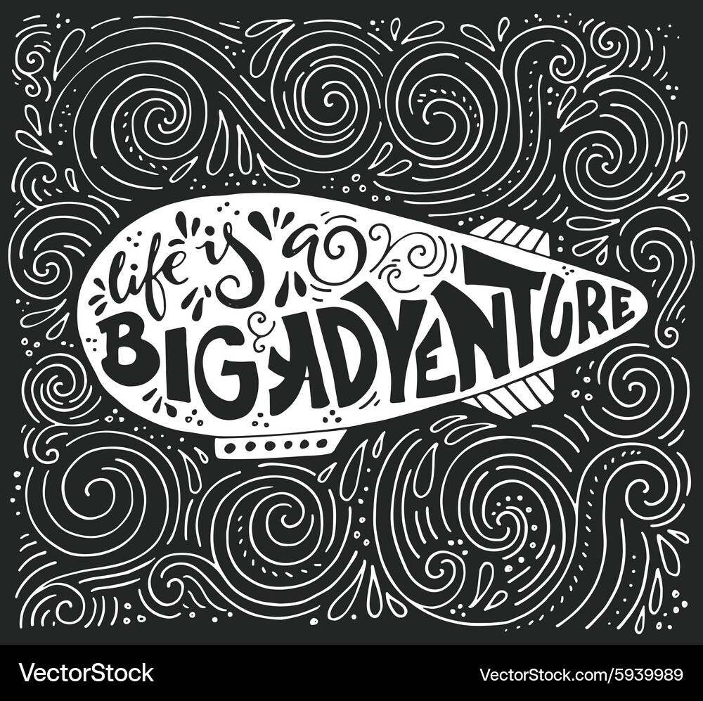 Big Adventure Typography Royalty Free Vector Image