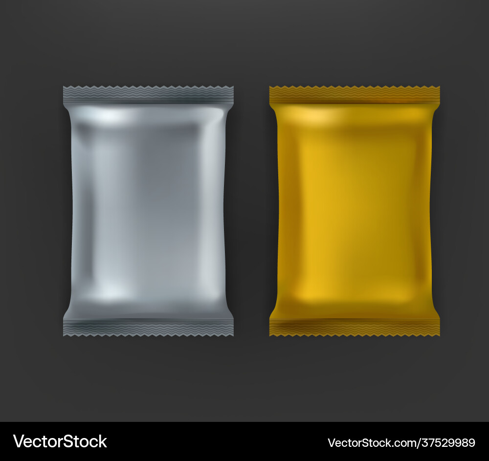 Chocolate in a gold ans silver foil package Vector Image