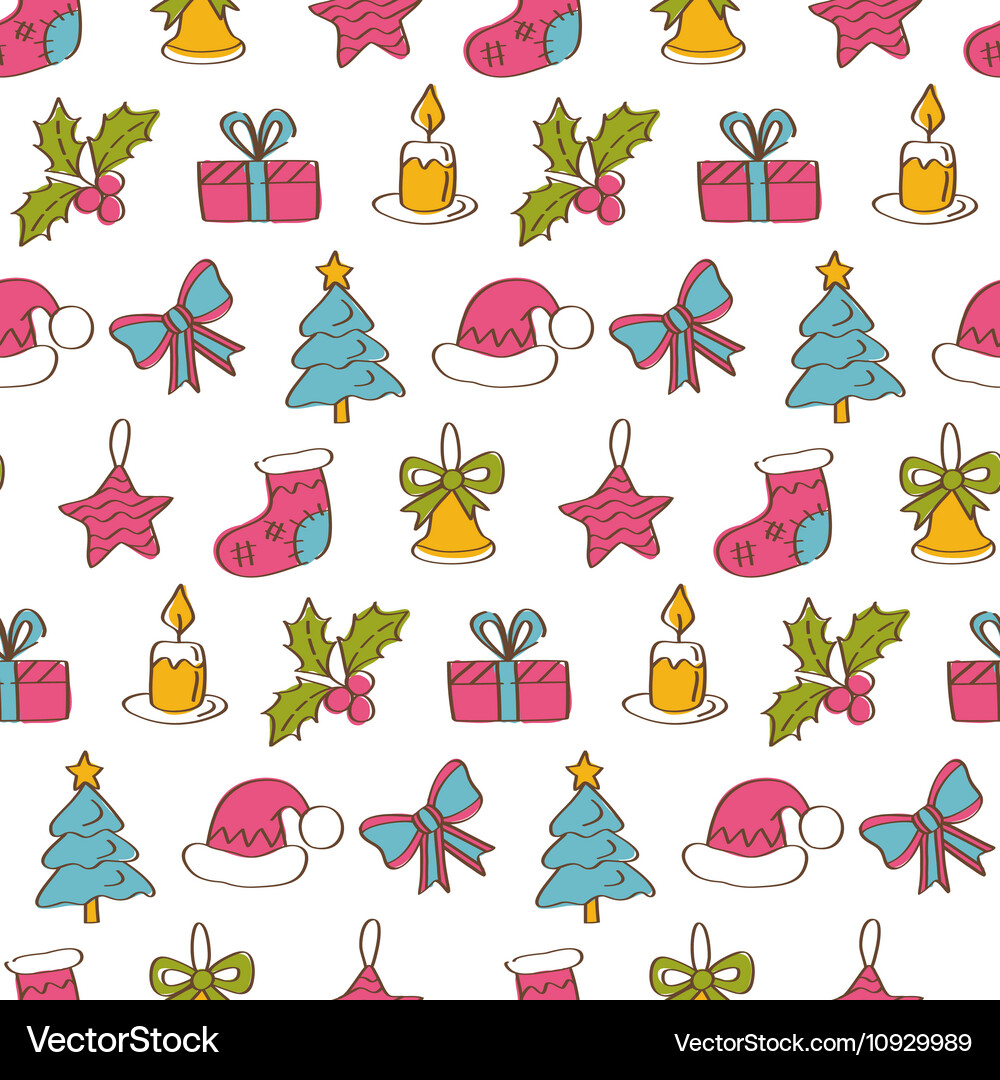 Christmas seamless pattern background Royalty Free Vector