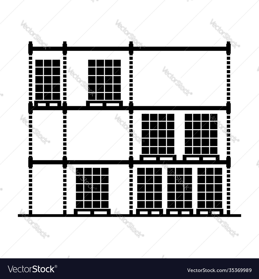 Industrial storage racks Royalty Free Vector Image