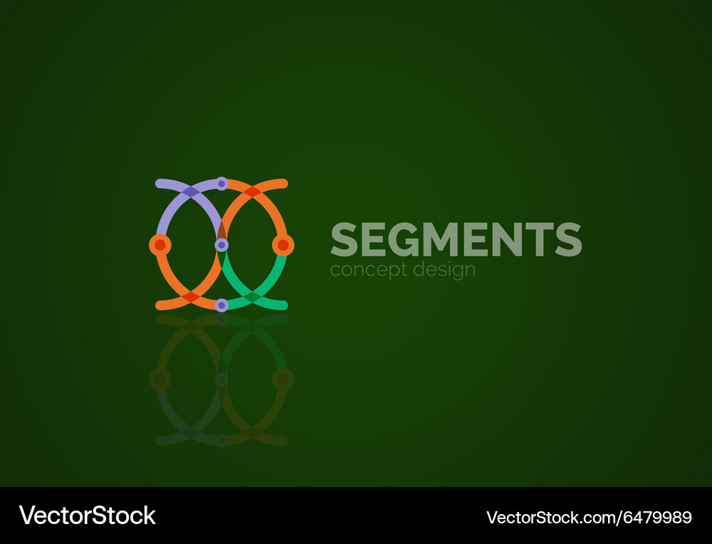 Outline minimal abstract geometric logo Royalty Free Vector