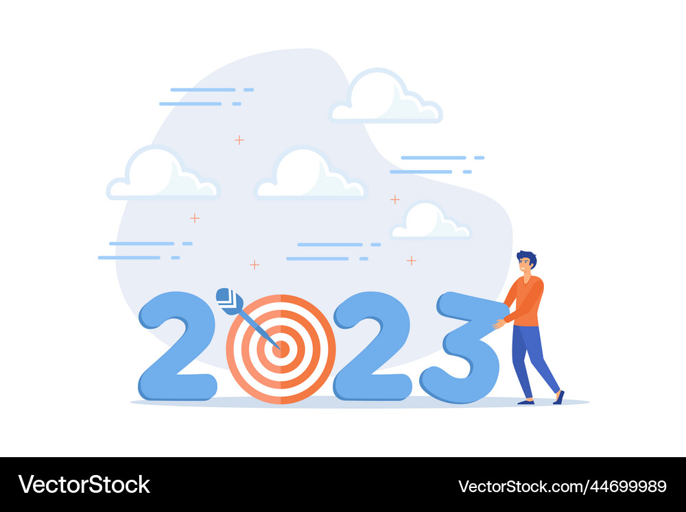 Year 2023 business target new resolution Vector Image