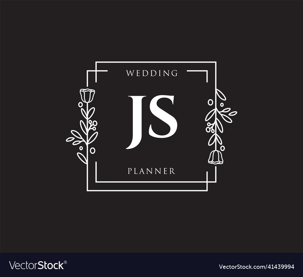 Initial js feminine logo usable for nature salon Vector Image Initial js feminine logo usable for nature salon Vector Image