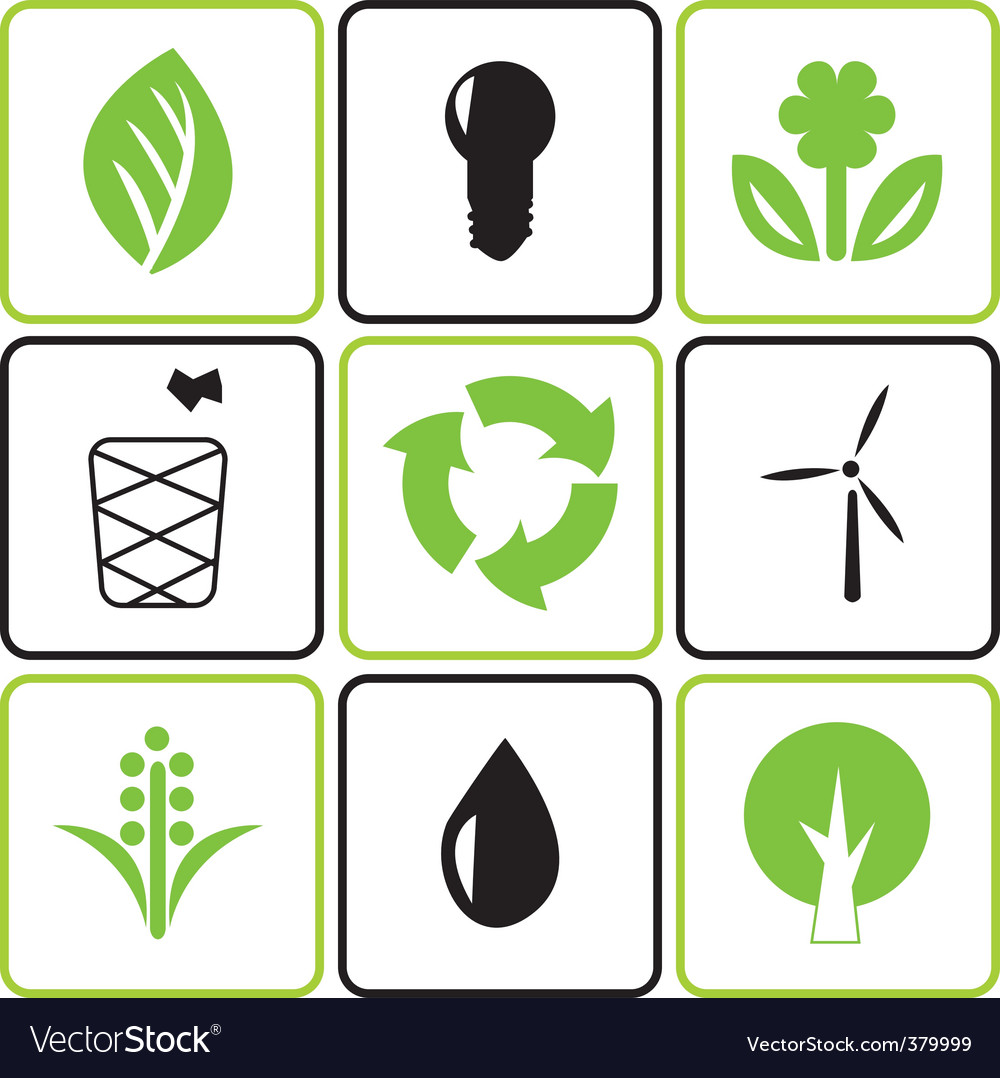 Eco symbols Royalty Free Vector Image - VectorStock Eco symbols Royalty Free Vector Image - VectorStock