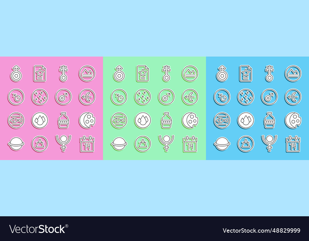 Set line calendar eclipse of the sun sagittarius Vector Image Set line calendar eclipse of the sun sagittarius Vector Image