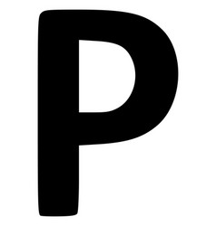 Rho greek lowercase symbol flat icon symbol Vector Image
