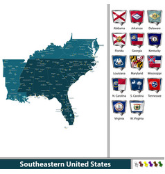 Southeastern united states Royalty Free Vector Image