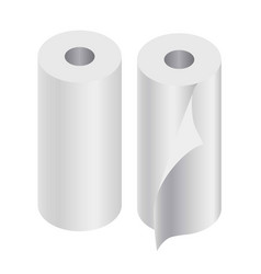 Realistic paper roll mock up set isolated over Vector Image