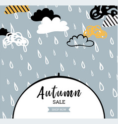 Monsoon sale season rainy and umbrella Royalty Free Vector