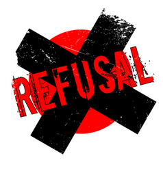Refusal rubber stamp Royalty Free Vector Image