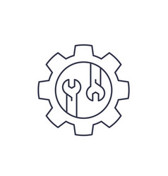 Tool fix and repair logo icon design Royalty Free Vector