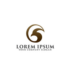 Feather round emblem background design elements Vector Image