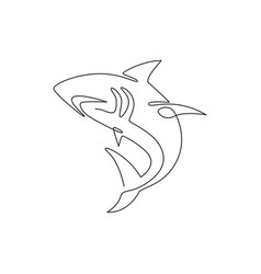 Single continuous line drawing aggressive Vector Image
