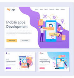 Mobile apps user interface with material design Vector Image