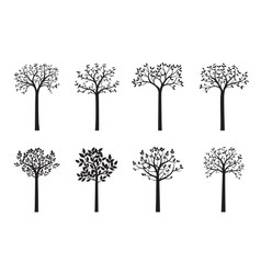 Black tree plant in garden Royalty Free Vector Image