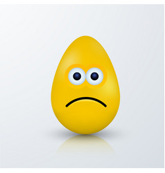 Modern easter emoji egg with shadow Royalty Free Vector