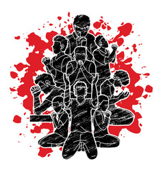 Group of people praying christian praying Vector Image